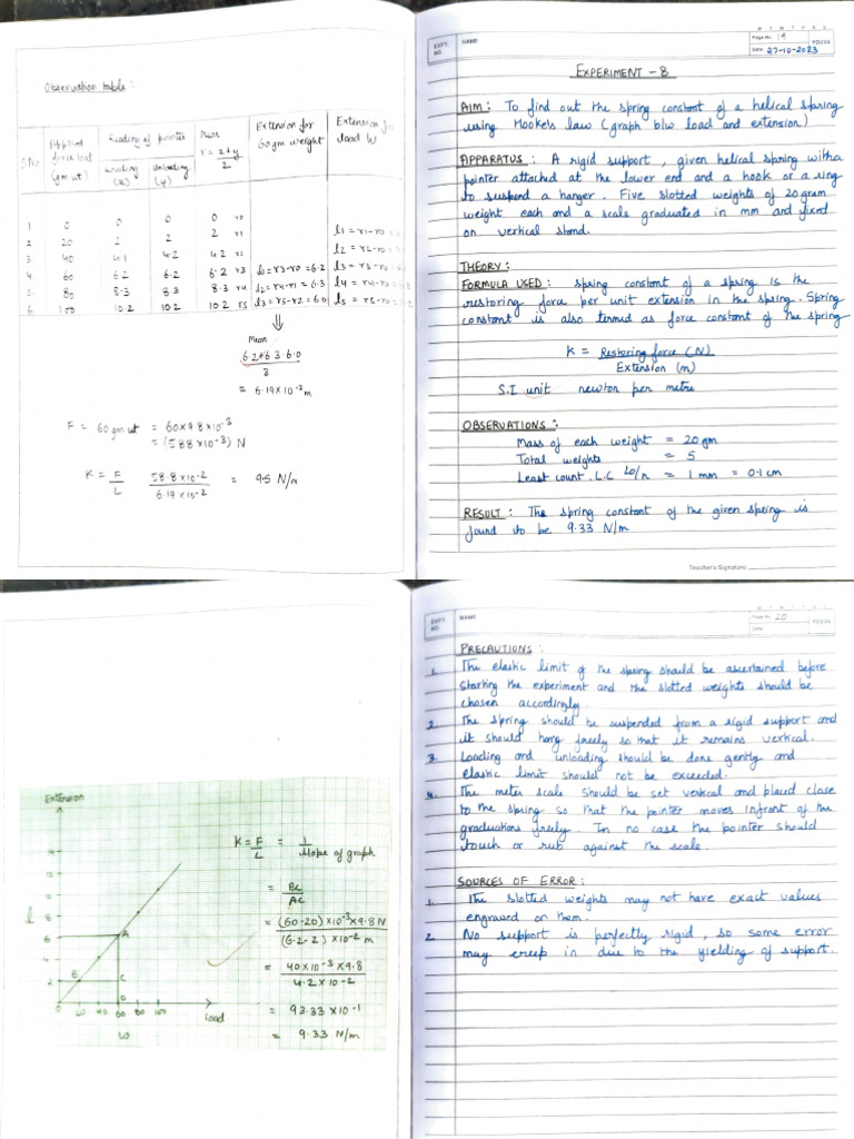 Exp Hooke's Lae | PDF