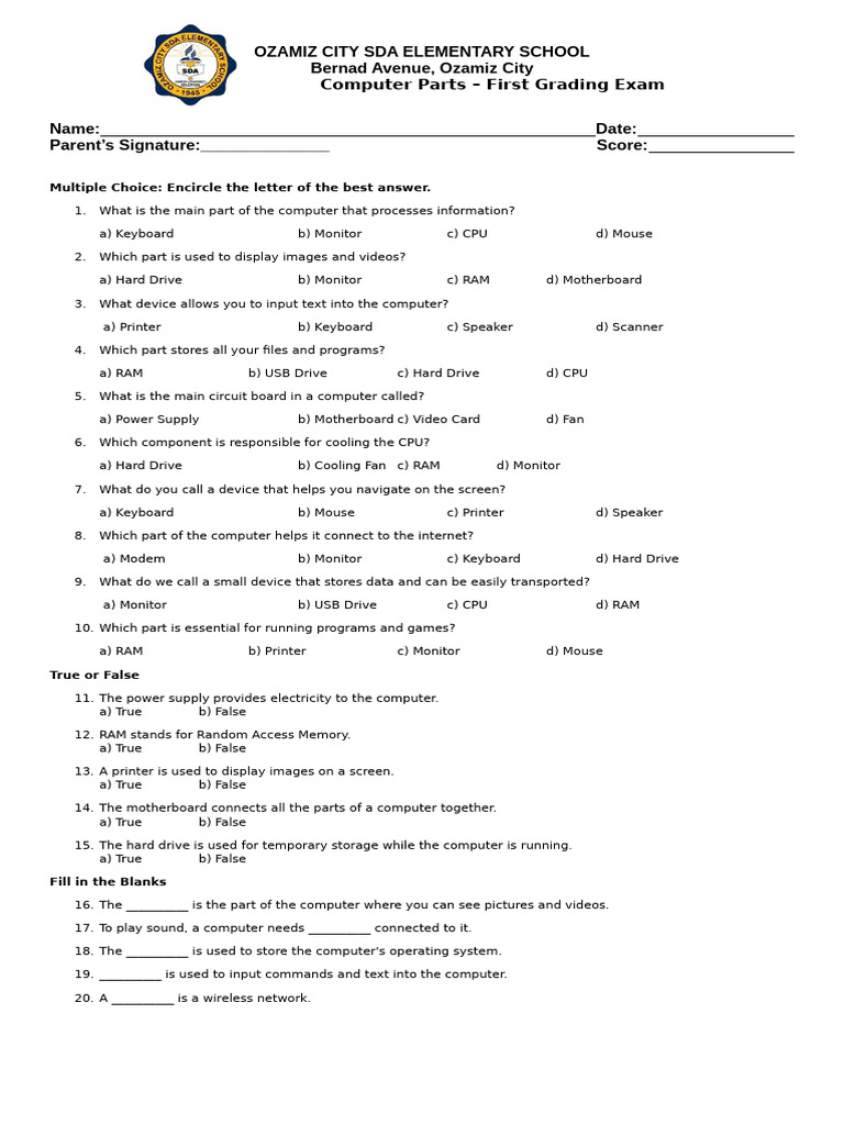 grade 4 | PDF | Random Access Memory | Computing