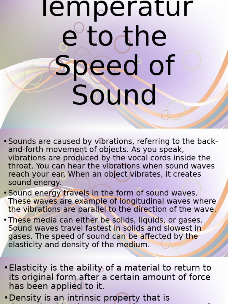 Speed of Sound and Temperature Effects | PDF | Sound | Waves