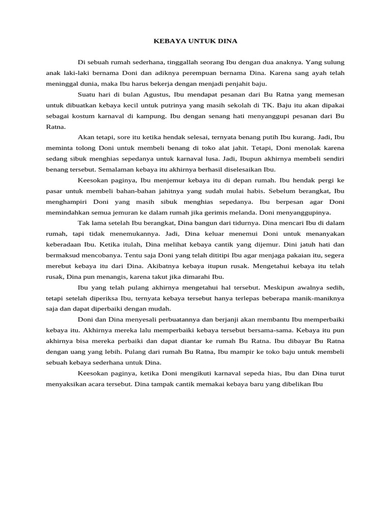 Ringkasan Cerita Buku Cerita | PDF