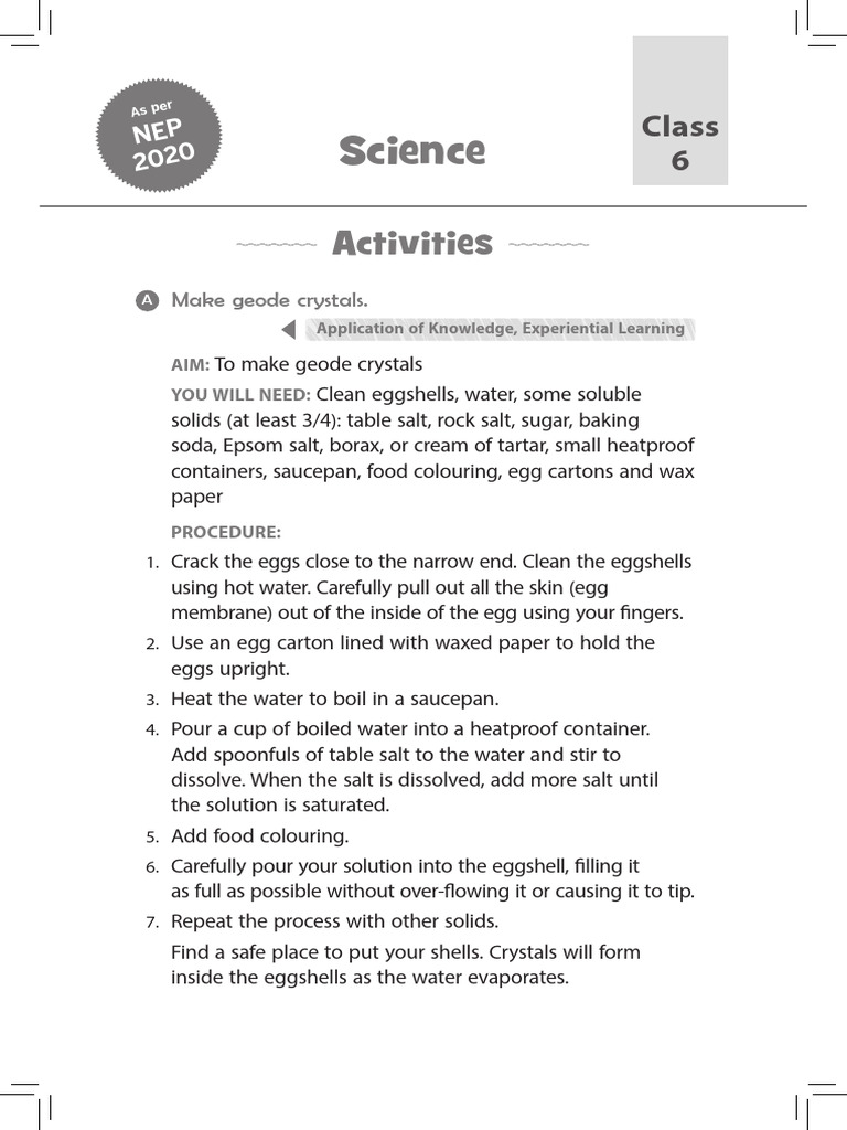 63c4d4152f6ea Science Activities Booklet Book 6 | PDF | Nutrition Facts ...