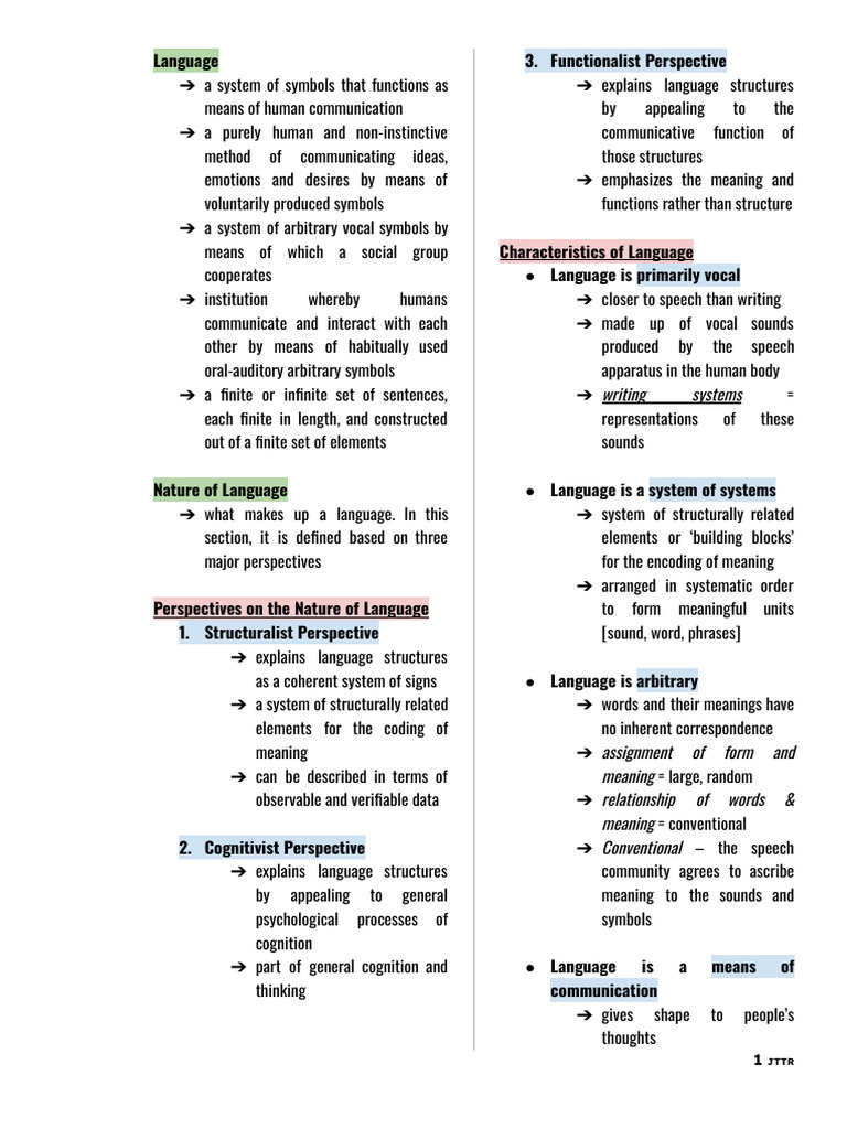 Introduction To Linguistics | PDF | Phrase | Linguistics