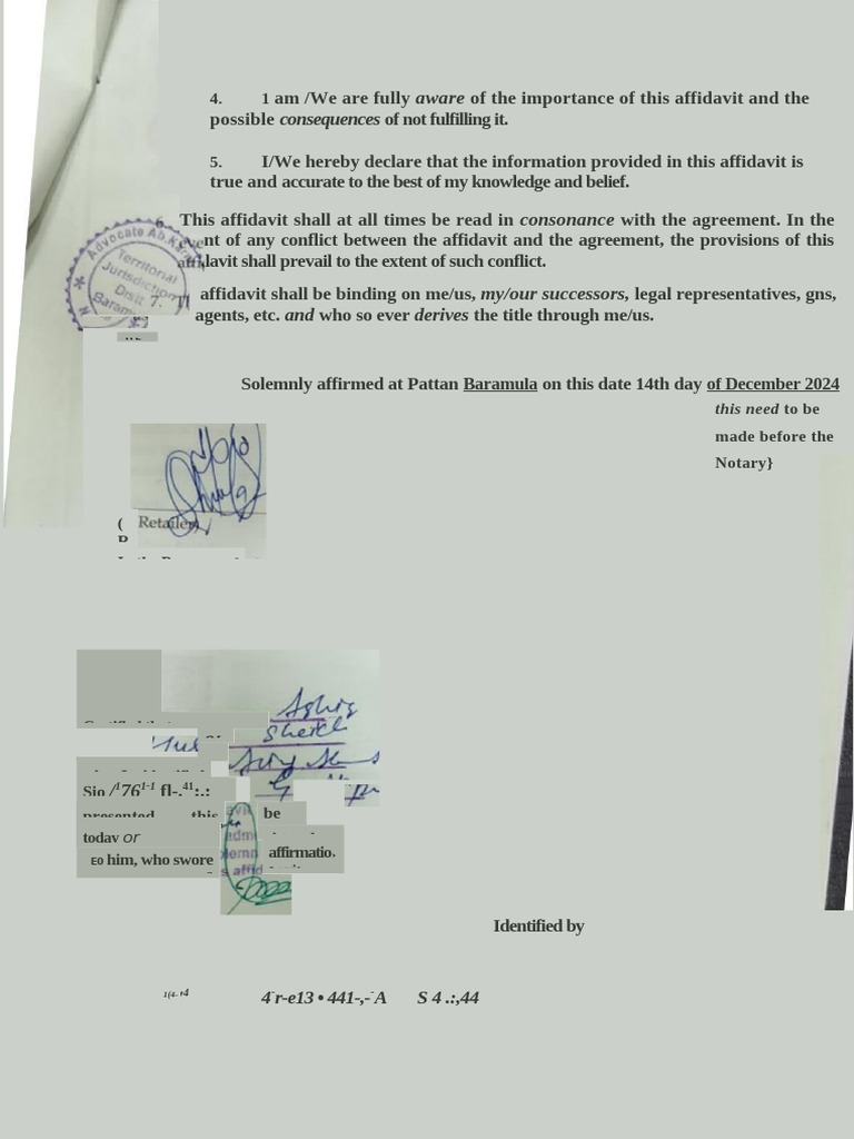 Affidavit of Truth and Accuracy | PDF