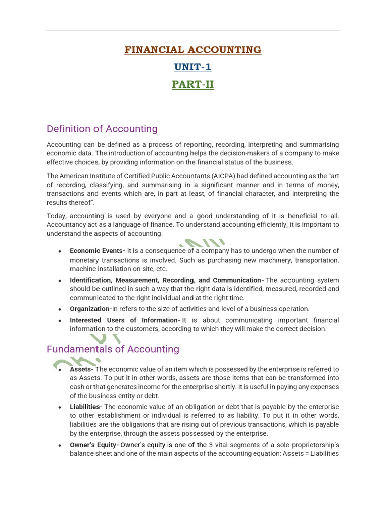 Fundamentals Of Financial Accounting Pdf Equity Finance Bookkeeping