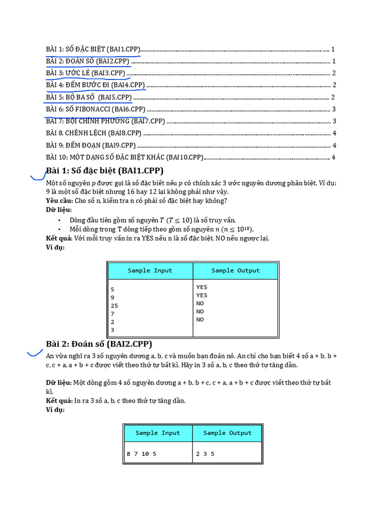 Bài 1: S Cbi T (BAI1.CPP) : Yêu C U: D Li U | PDF