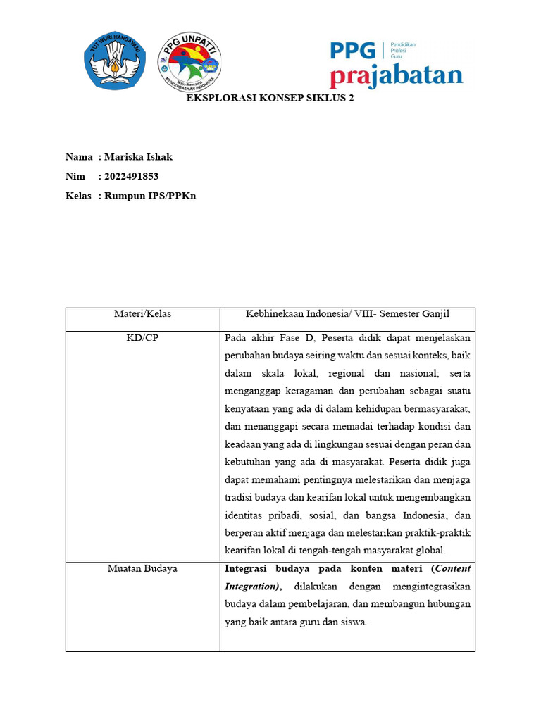 EKSPLORASI KONSEP SIKLUS 2 | PDF