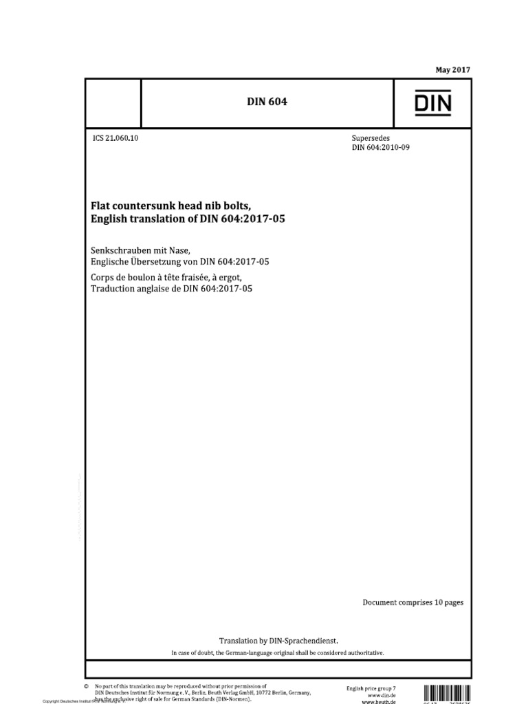 Din 604 | PDF