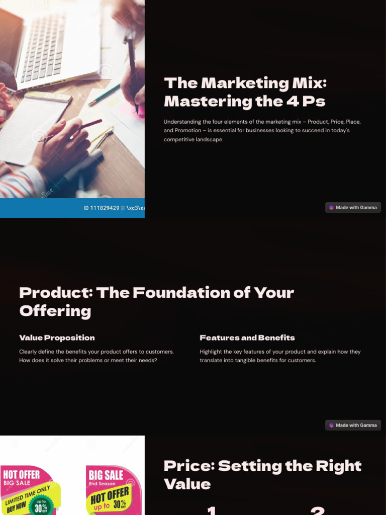 The Marketing Mix Mastering The 4 Ps | PDF | Marketing | Pricing