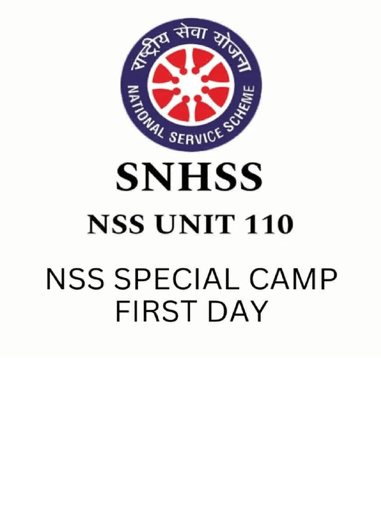 NSS Camp Highlights at SNHSS Paravur | PDF