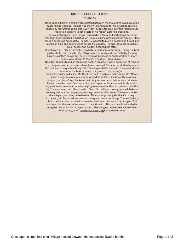 Title: The Humble Baker'S Triumphs | PDF | Cuisine