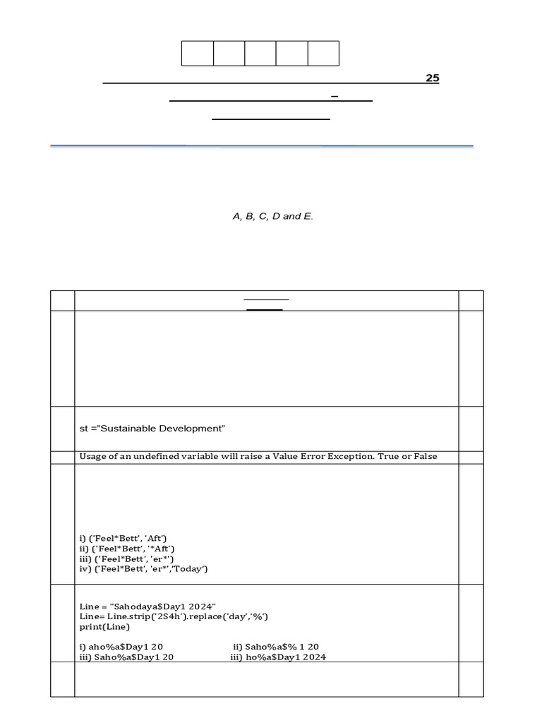 Computer Science (083) - Set 2-24-25 | PDF | Computer Network | Computing
