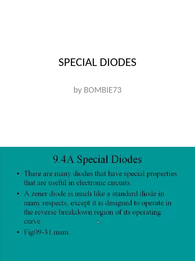 Special Diodes | PDF