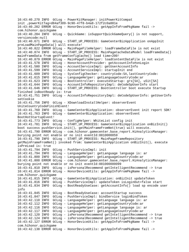 Honor Device Startup Log Analysis | PDF | Hypertext | Telecommunications
