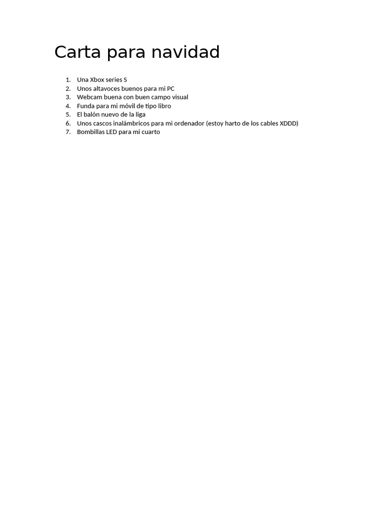 Carta para Navidad | PDF