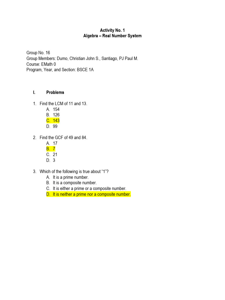 LCM and GCF Problems Explained | PDF