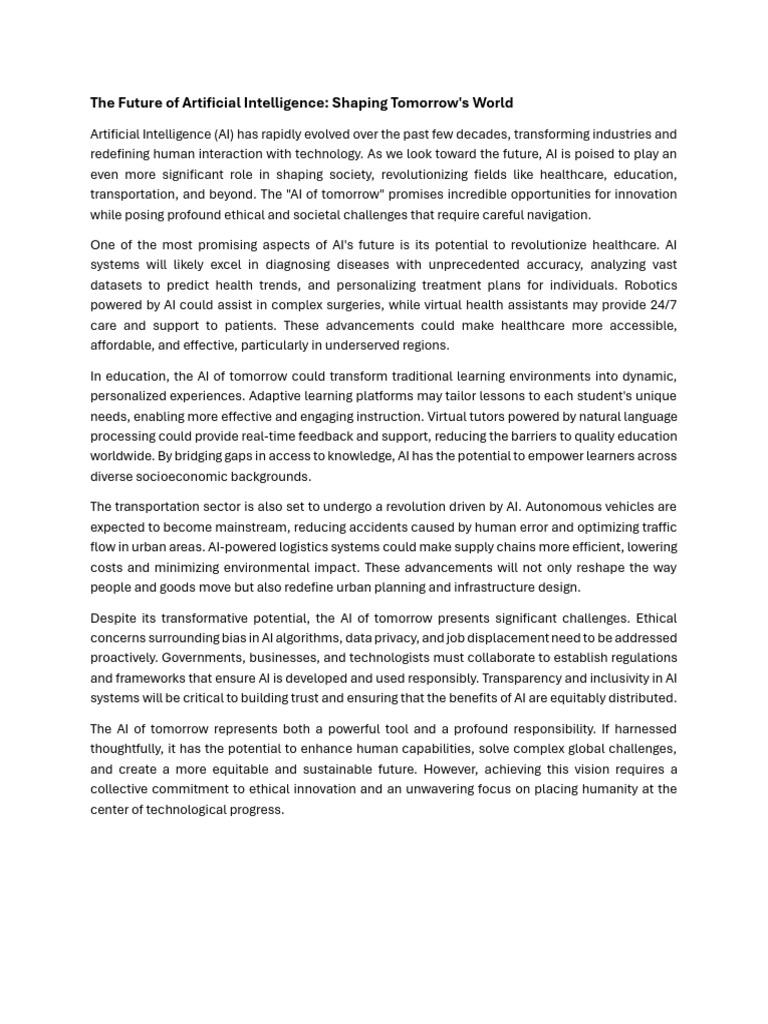 Future Ai Transforming Society Ethics Pdf Artificial