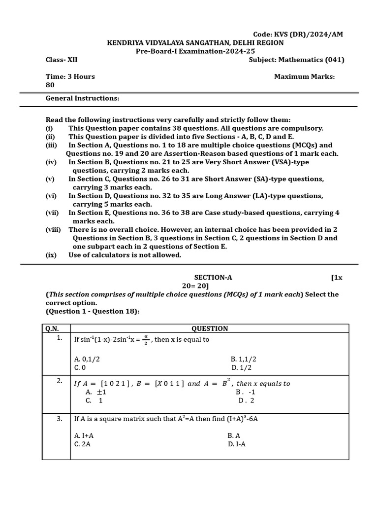 QP_ Maths_ XII_ SET2 | PDF | Equations | Function (Mathematics)