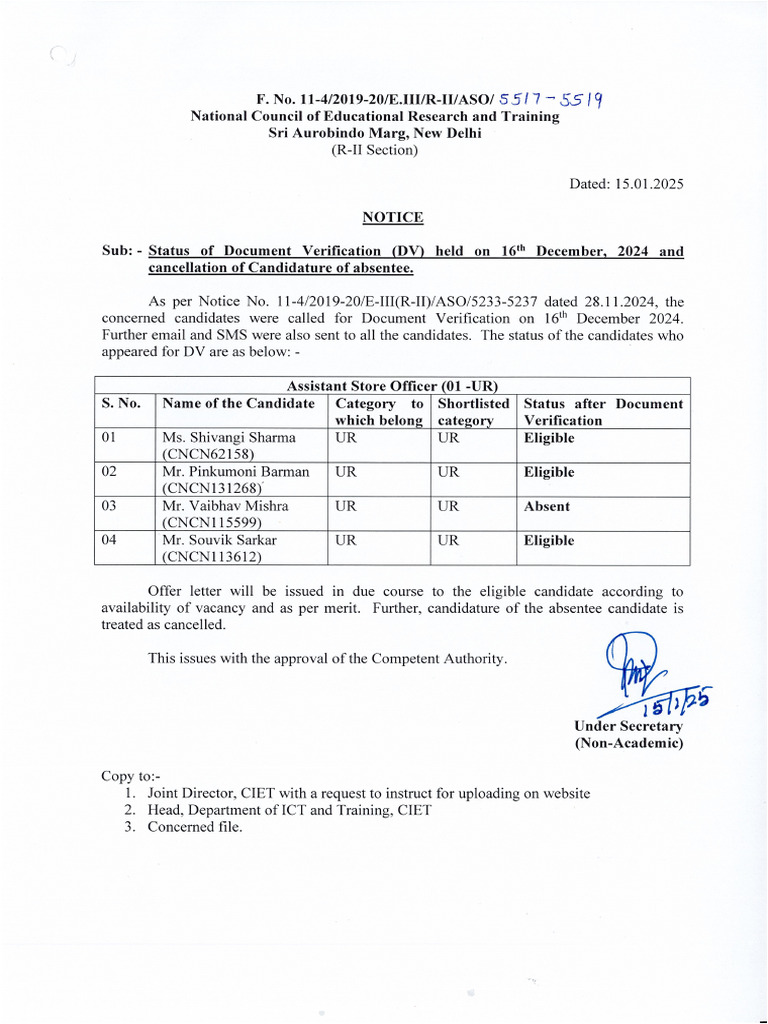 Status Document Verification 16th December 2024-15 01 | PDF