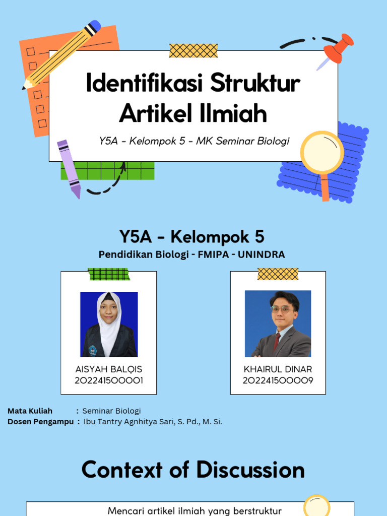 (Y5A) - KELOMPOK 5-Identifikasi Struktur Artikel Ilmiah | PDF
