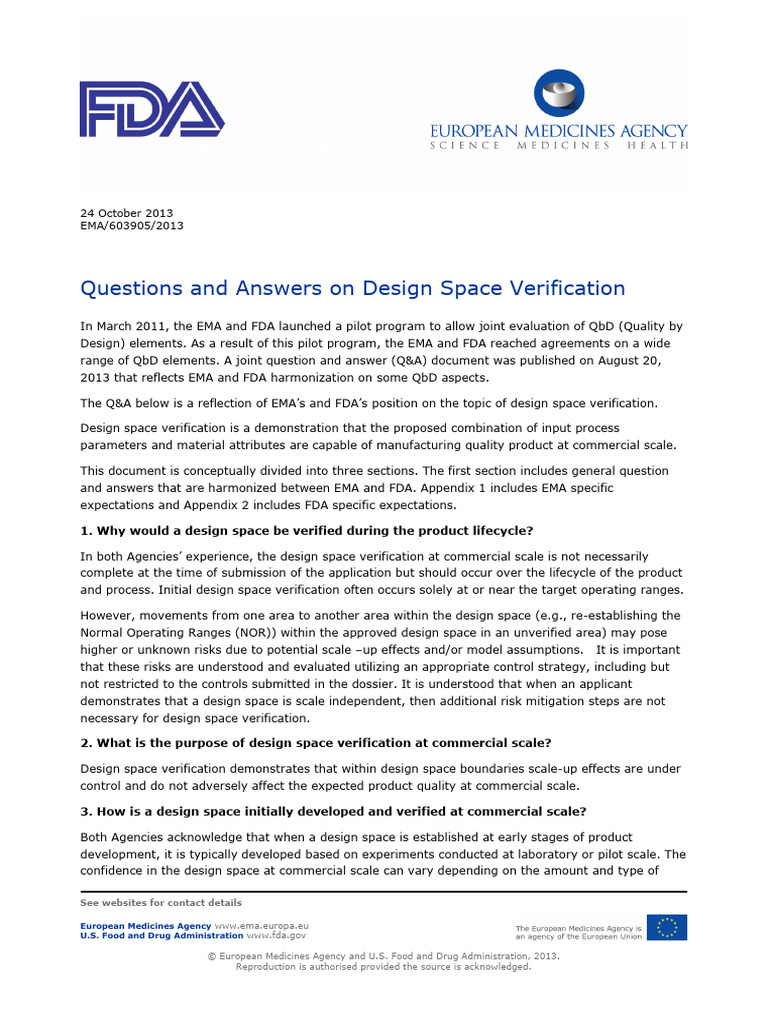 Design Space Verification Guidelines | PDF | Verification And ...