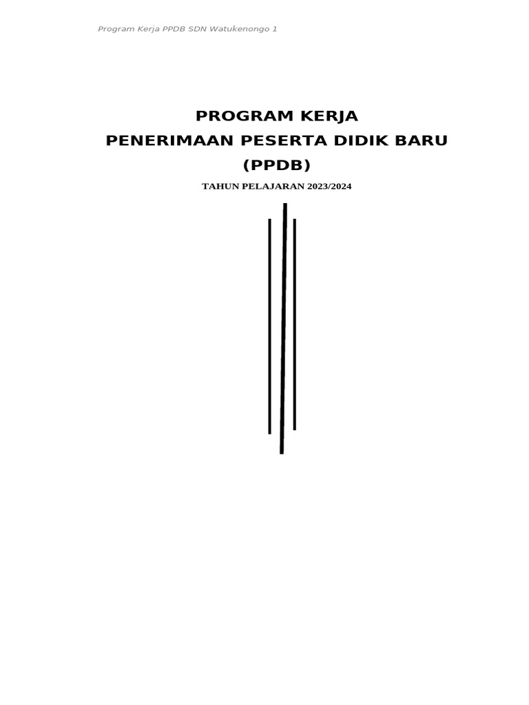 PROGRAM KERJA PPDB | PDF