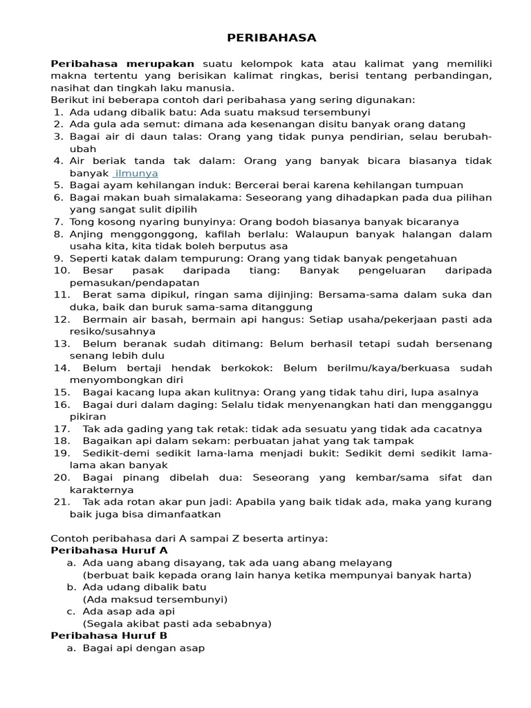 PERIBAHASA | PDF