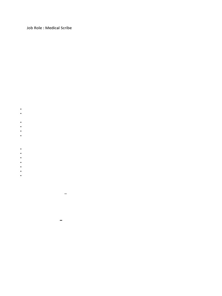 Medical Scribe JD1 | PDF