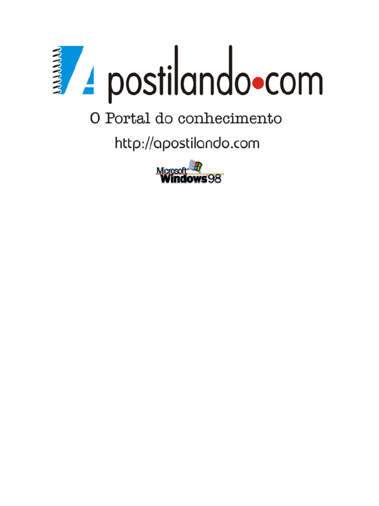 Windows 98 | PDF | Janela (informática) | Teclado de computador