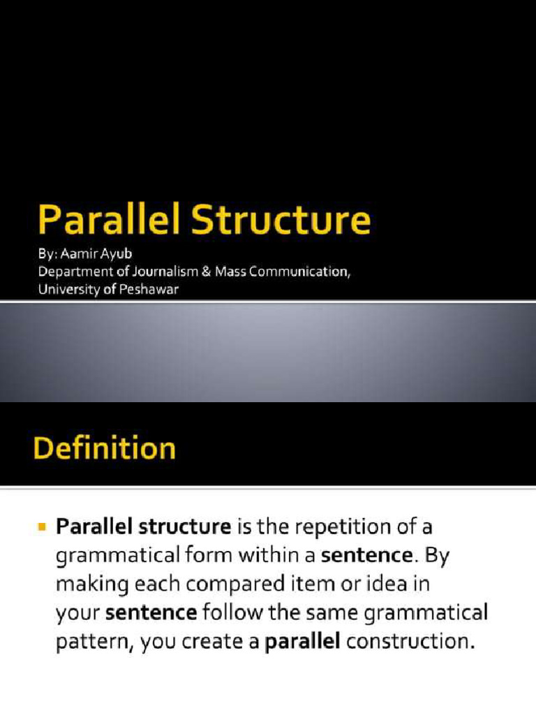Parallel structure | PDF