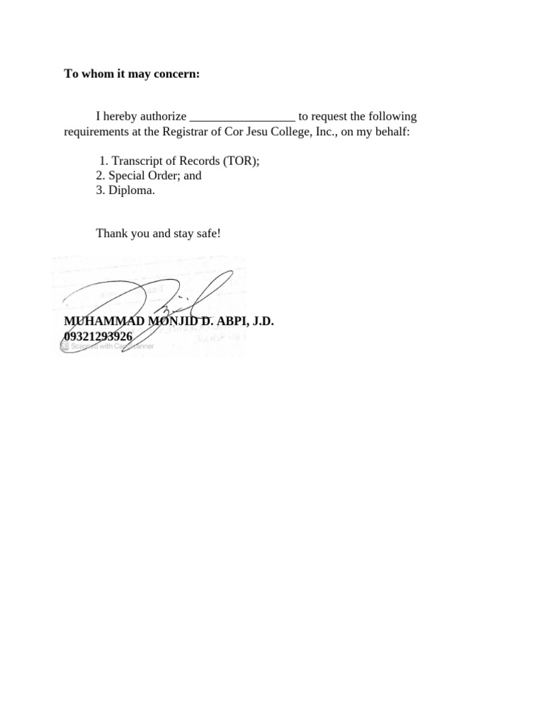 Authorization for school Credentials ABPI | PDF