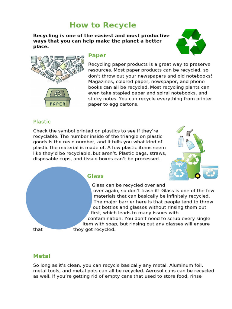 How To Recycle | PDF