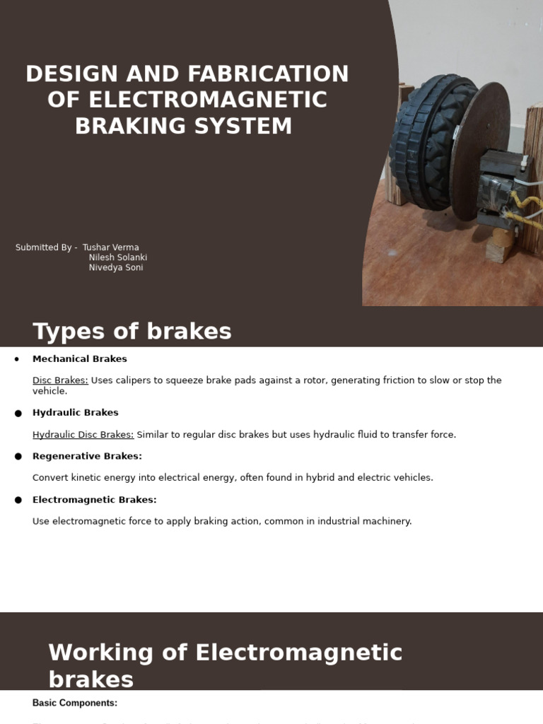 Design and Fabrication of Electromagnetic Braking System | PDF | Brake ...