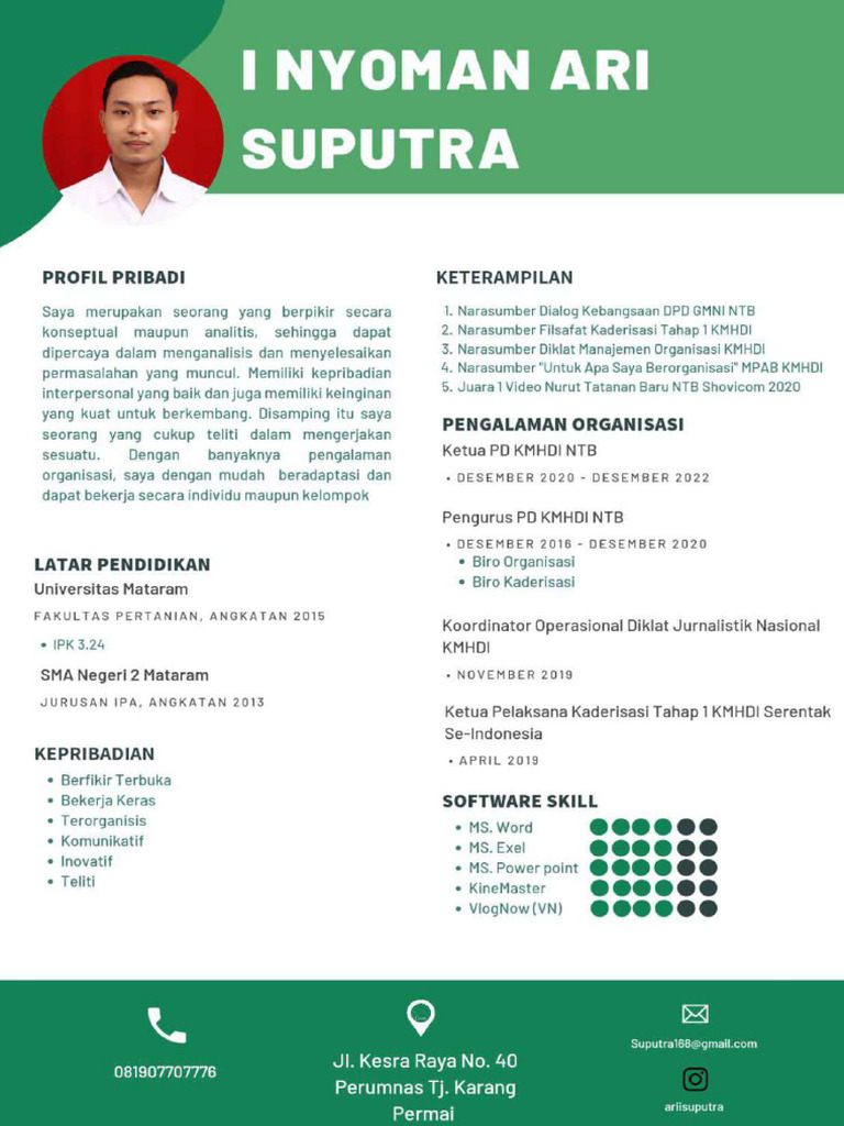 CV Ari Suputra | PDF