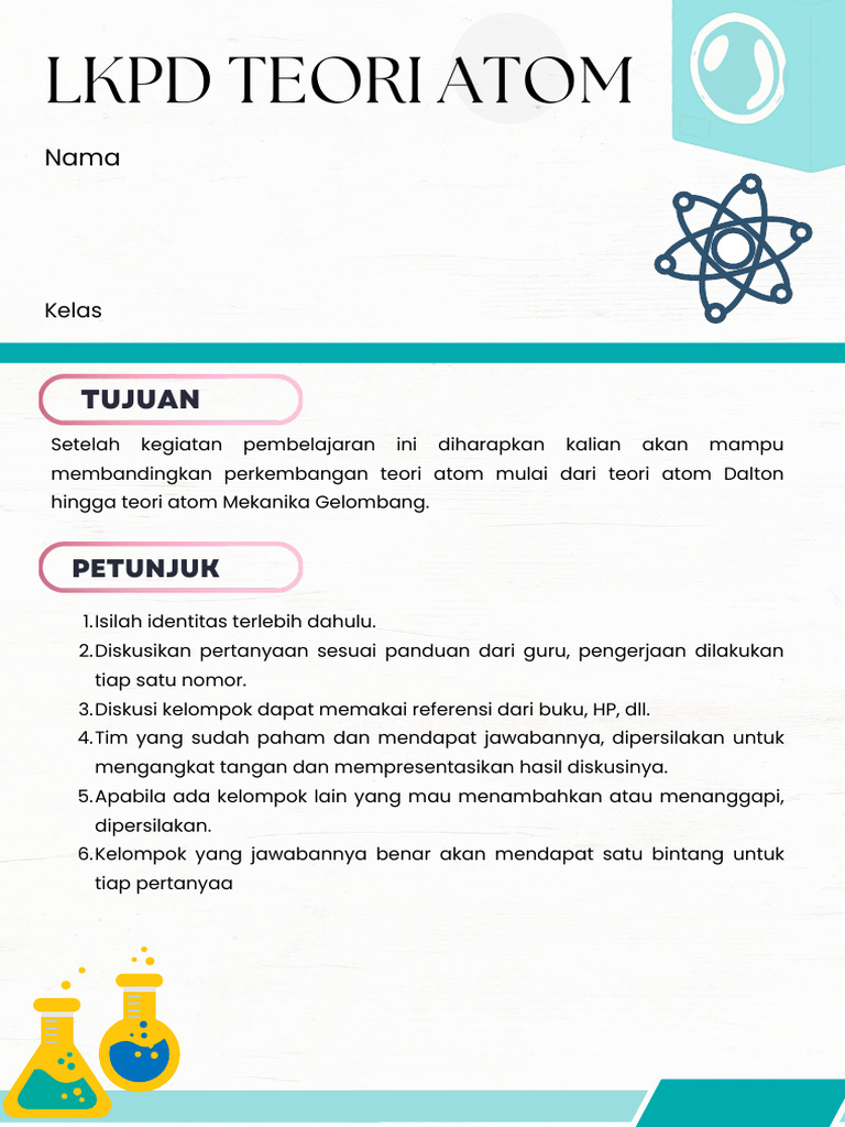 LKPD TEORI ATOM | PDF