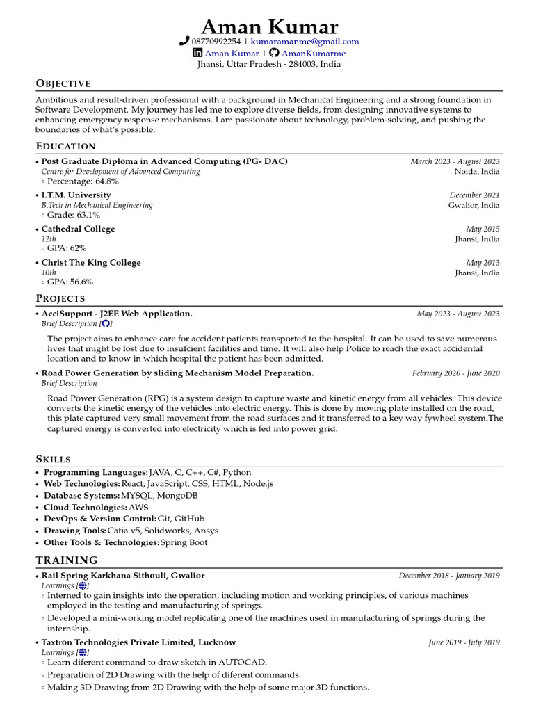 Aman Kumar | PDF | Computing | Software Development