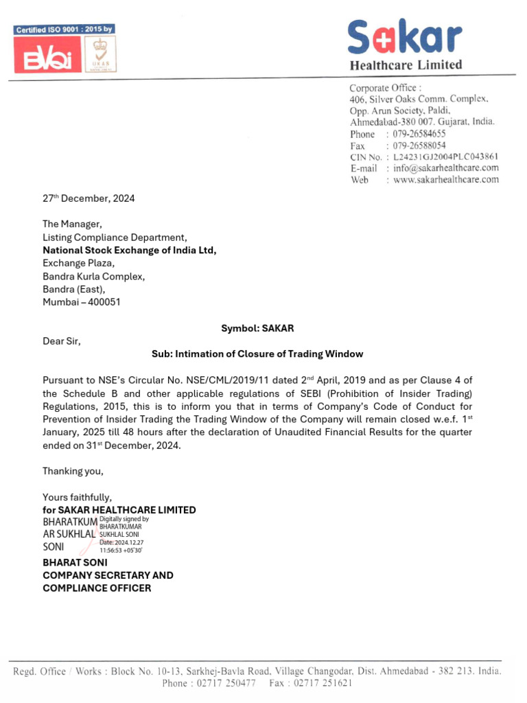 SAKAR 27122024130451 Trading Window | PDF