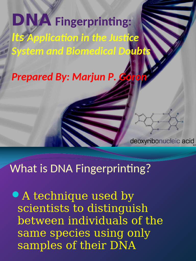 Lesson-2-DNA-fingerprinting | PDF | Dna Profiling | Gel Electrophoresis