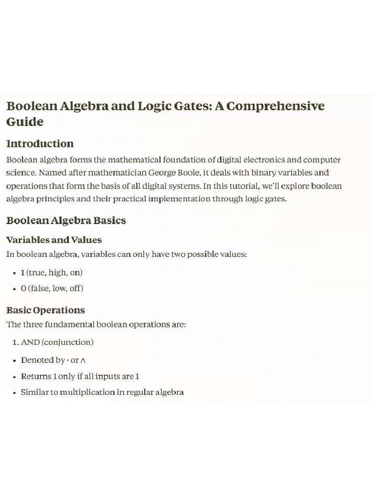 Boolean notes | PDF