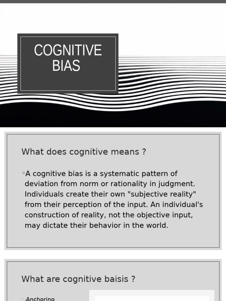 Cognitive Bias | PDF