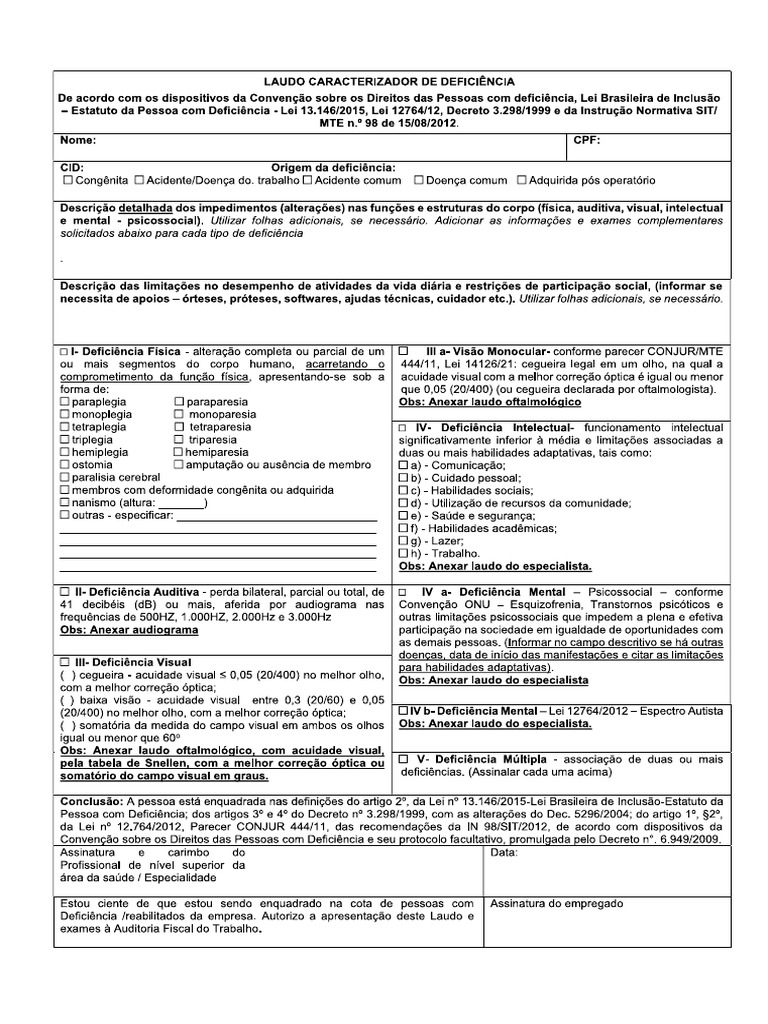 Exemplo de Modelo de Laudo | PDF