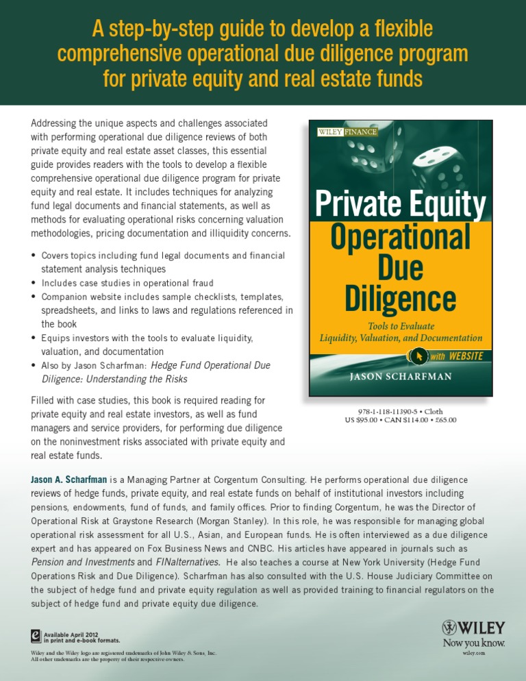 Private Equity Operational Due Diligence Book Scharfman | PDF | Hedge ...