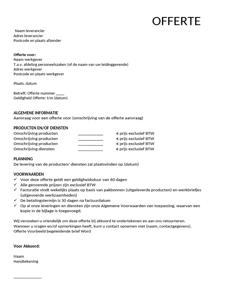 Voorbeeld-Offerte_word | PDF