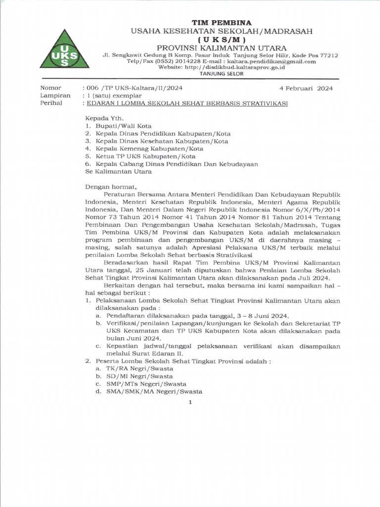 Edaran LSS 2024 | PDF