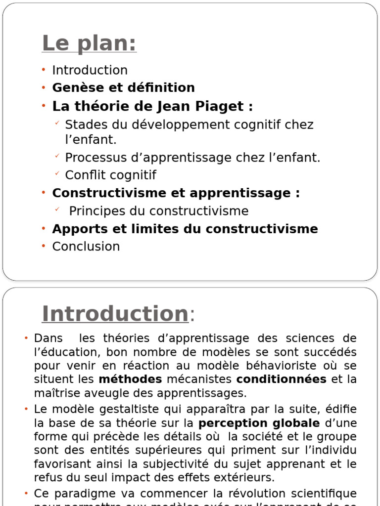 Le Constructivisme | PDF | Apprentissage | Cognition