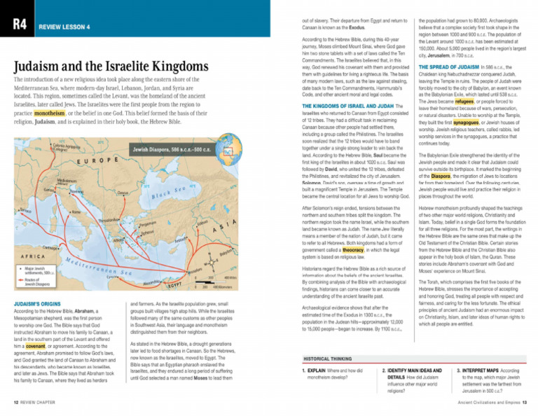 (Reference) Judaism and The Israelite Kingdom | PDF