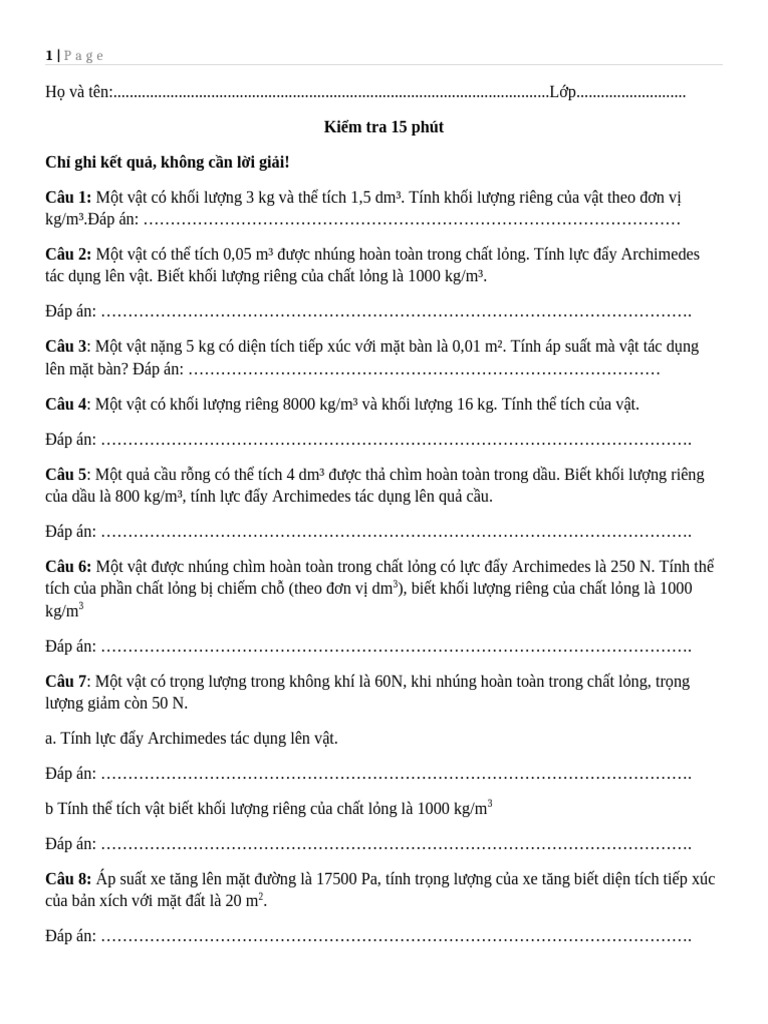 ktra 15 ph - 21 đề | PDF