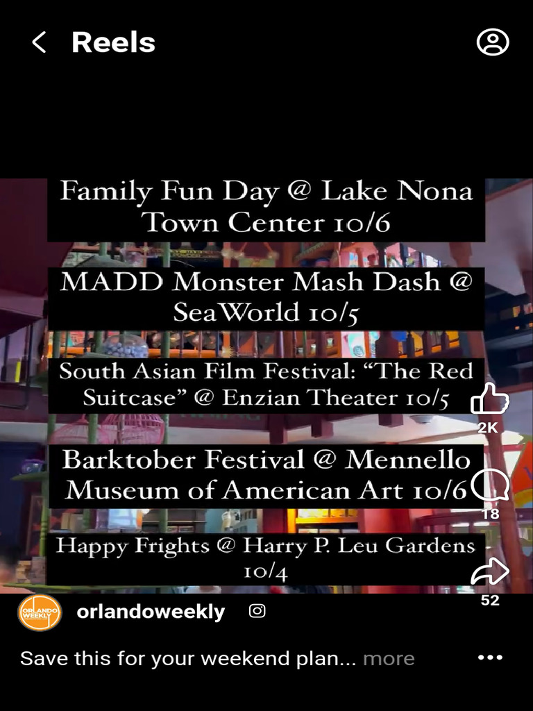 Weekend Plans: Explore Reels Events | PDF