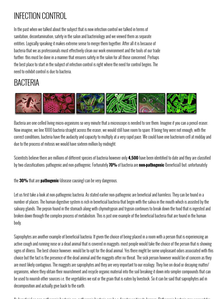 Infection Control | PDF | Streptococcus | Disinfectant