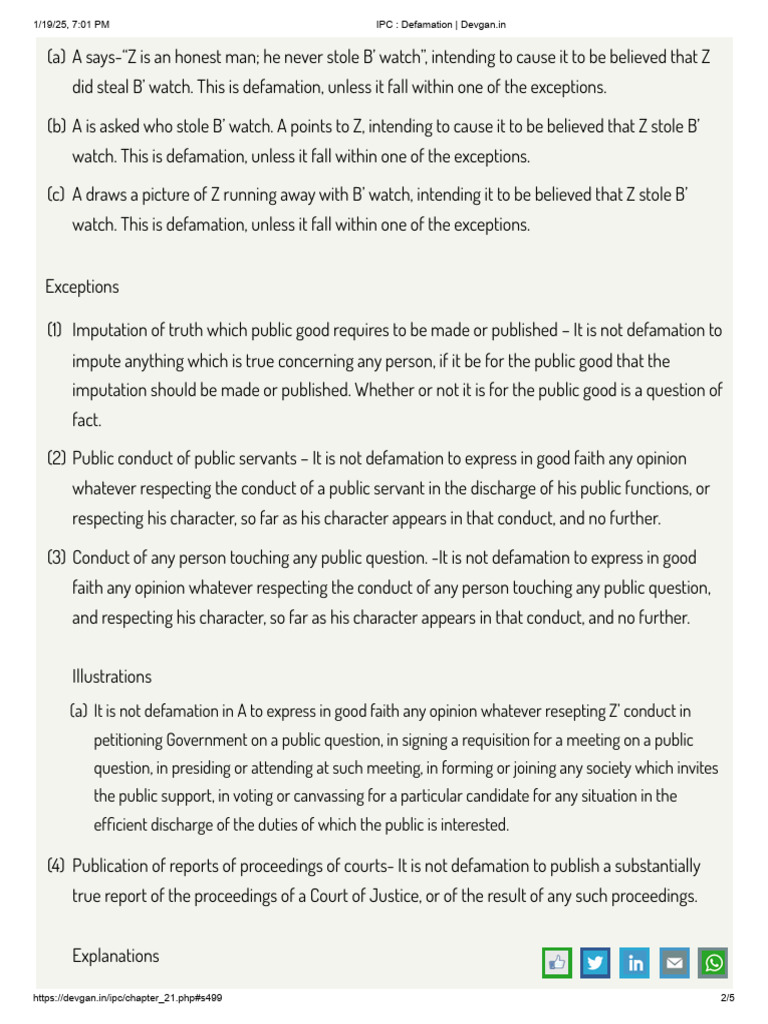 IPC Sections and Their Use Part One | PDF | Defamation | Justice
