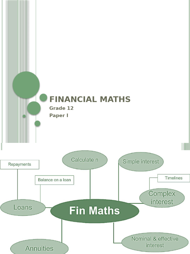 Grade 12 Financial Maths Overview | PDF | Present Value | Interest